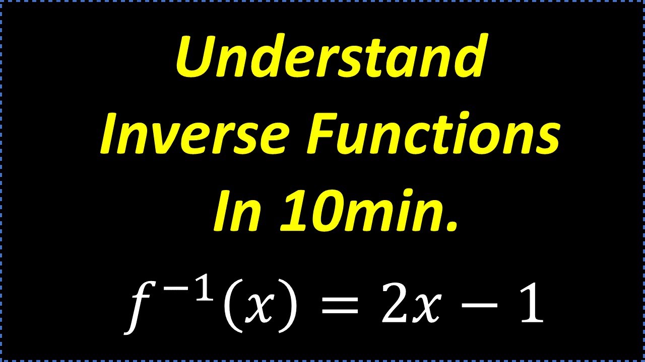 Inverse Functions Inverse Functions Math Algebra Linear Equations