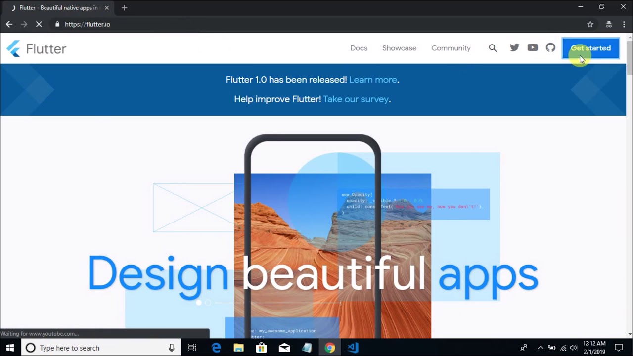 Flutter Setup Using Vs Code Flutter Setup Youtube