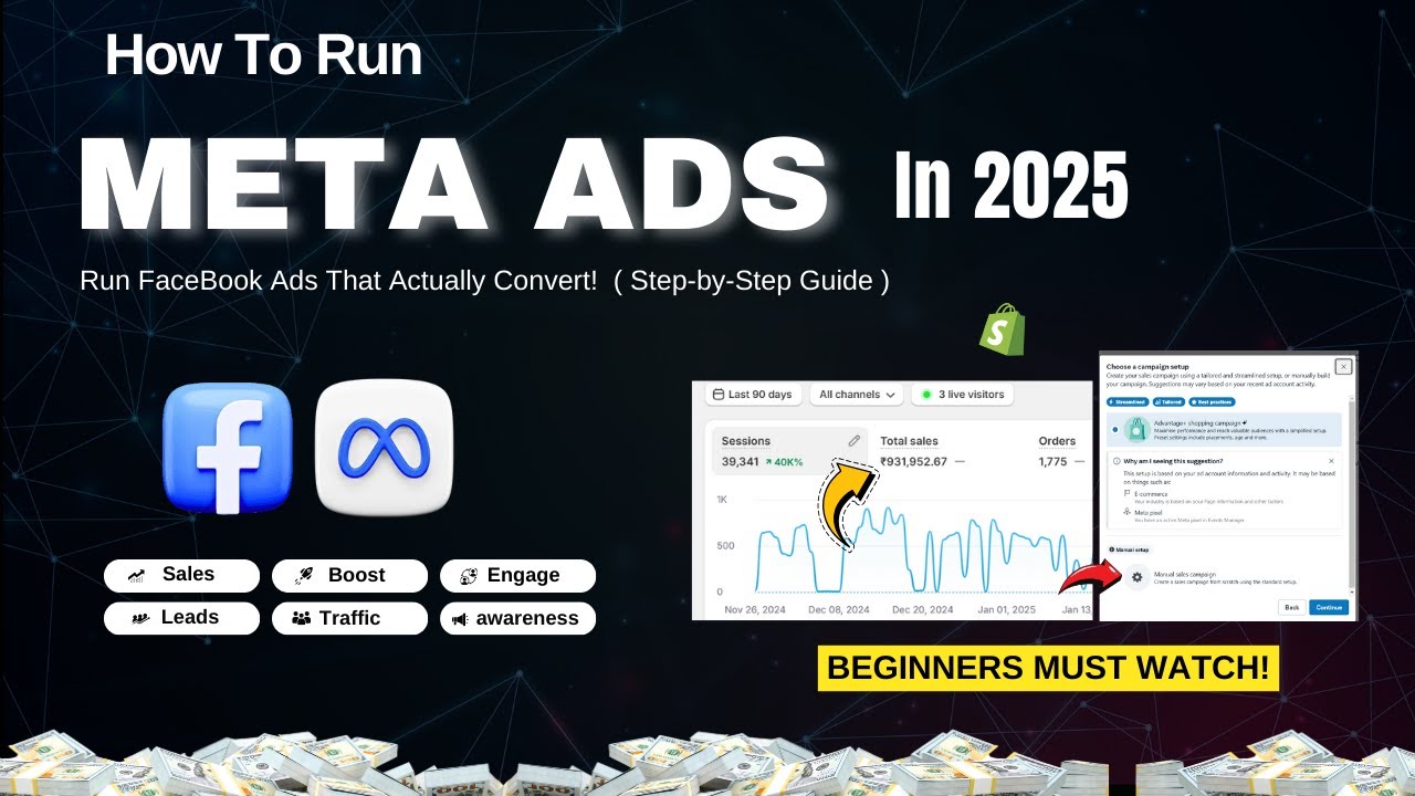How To Run Facebook Ads Meta Ads Tutorial For Beginners 2025 Youtube