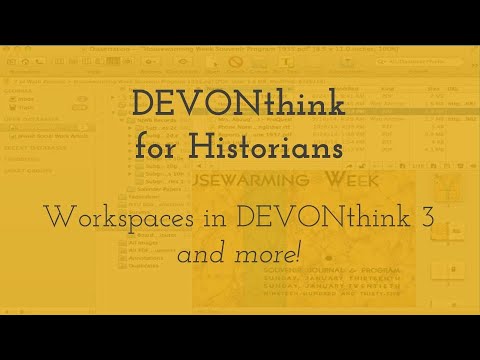 Workspaces In Devonthink 3 And More Youtube