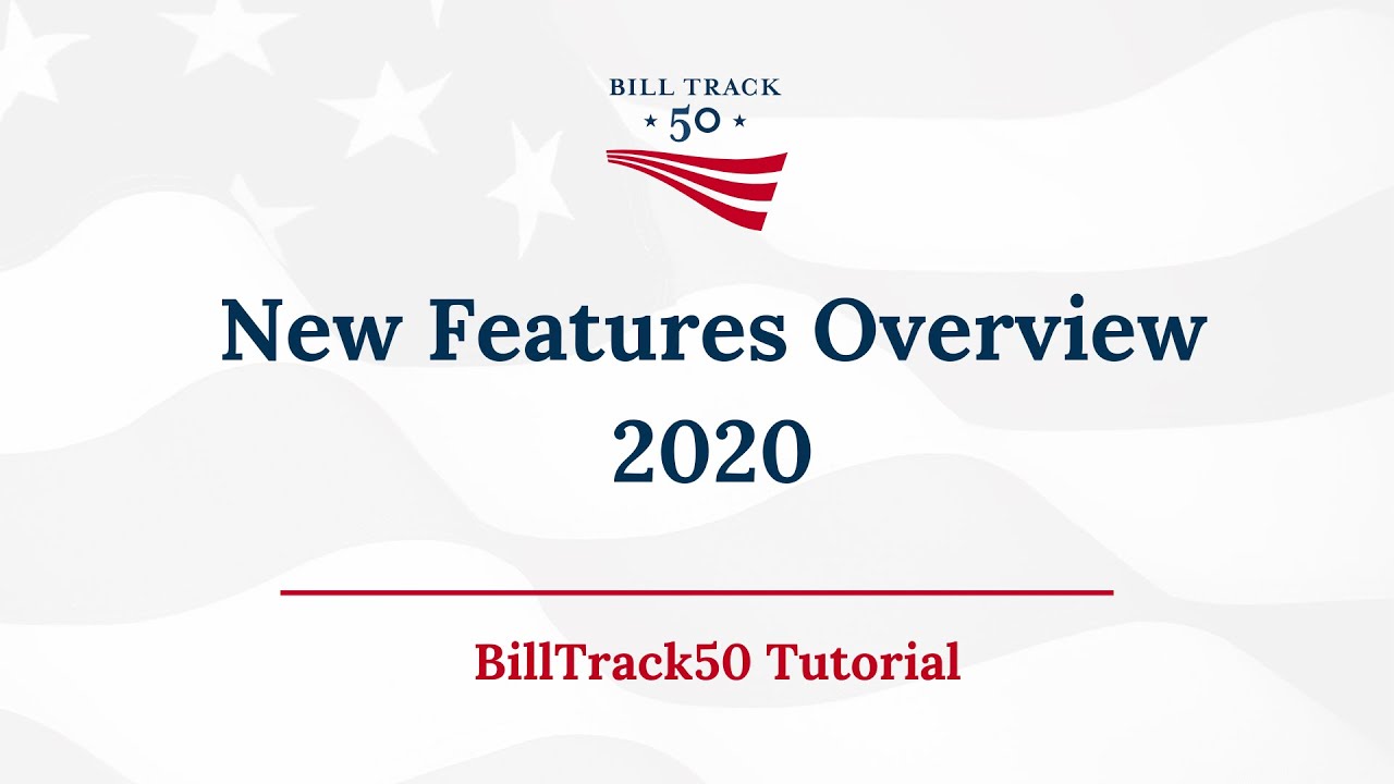 Billtrack50 Tutorial New Features Overview Youtube