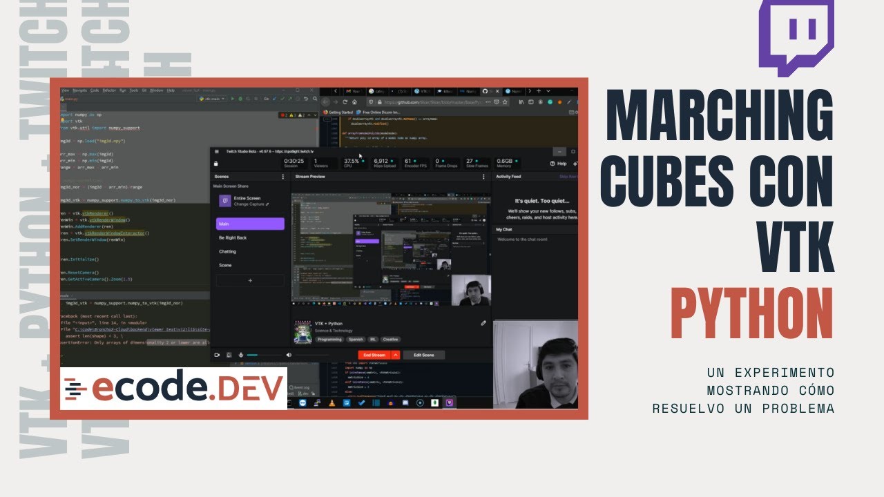 Escribiendo Un Marching Cubes Usando Vtk En Python рџ Twitch Youtube