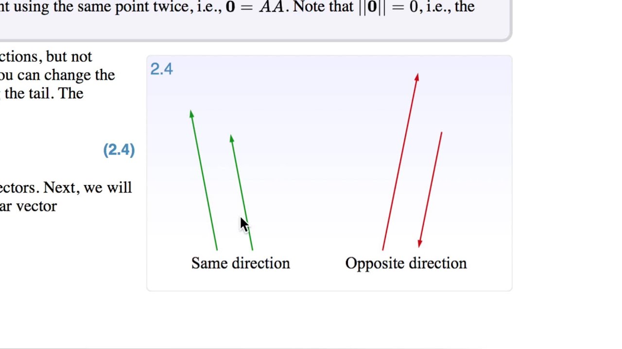 Resolving Parallel Vectors