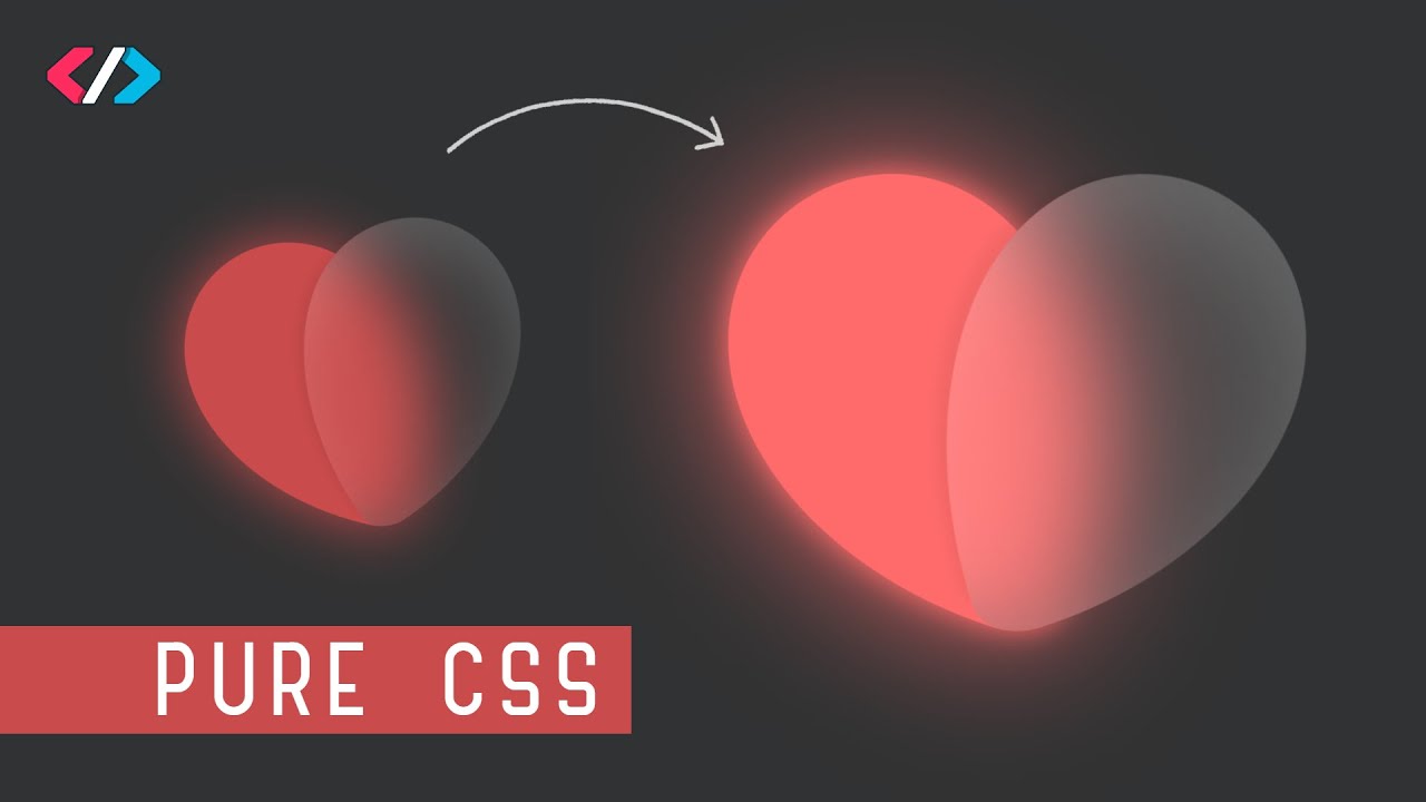 Glass Heart Glowing Animation Using Html Pure Css Youtube