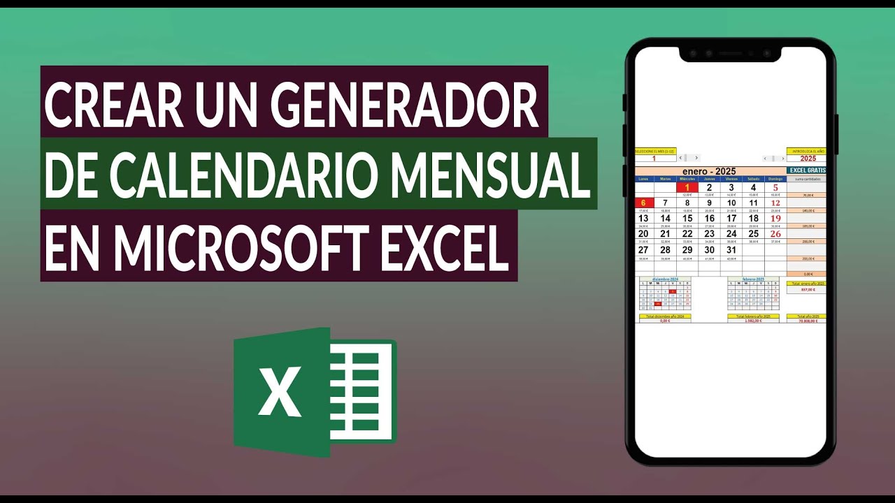 Como Crear Un Generador De Calendario Mensual En Microsoft Excel Muy ... Como Crear Un Generador De Calendario Mensual En Microsoft Excel Muy ...