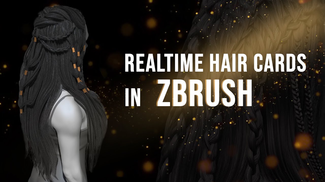 Realtime Hair Cards In Zbrush Tutorial Youtube