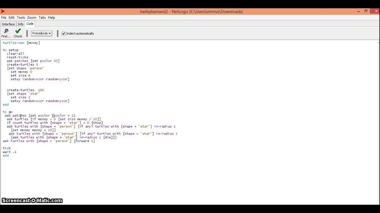 Netlogo Color Rekadr