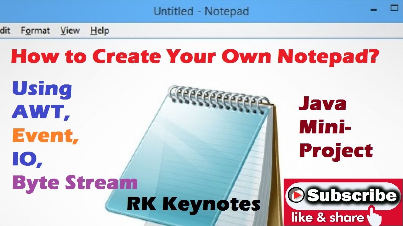 16 Java Mini Project 03 How To Create Your Own Notepad Using Awt