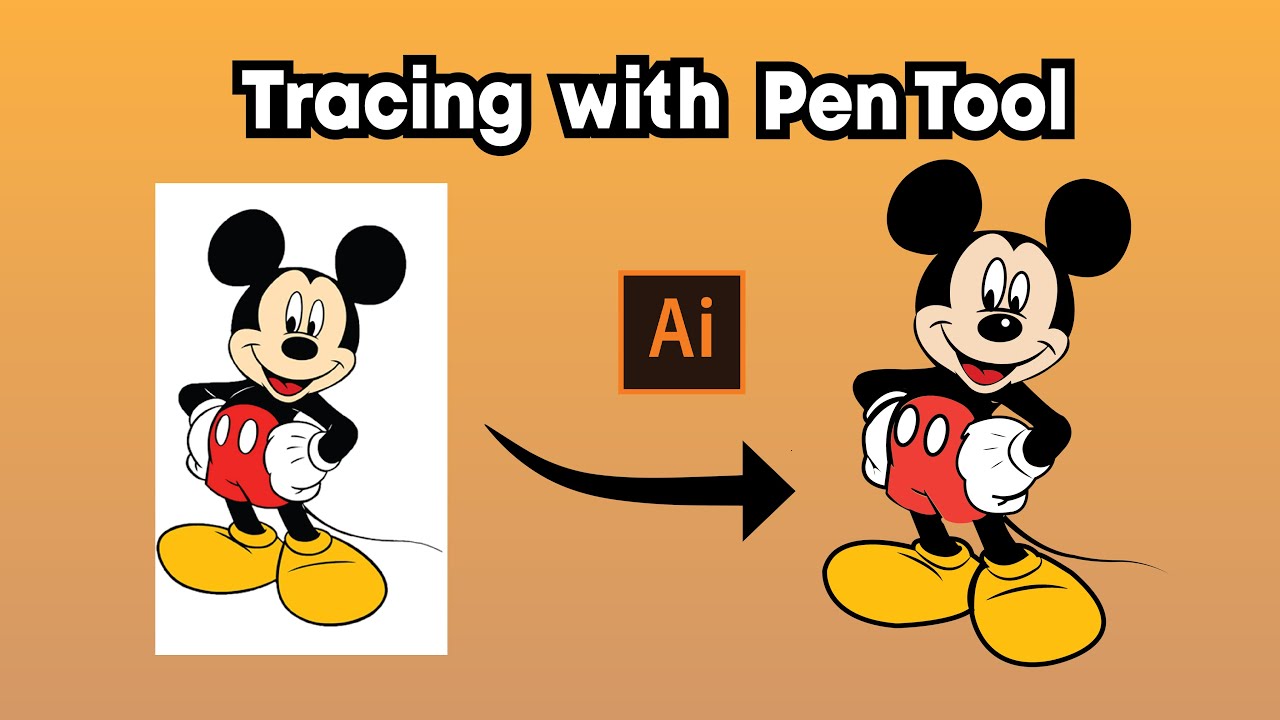 Tracing With Pen Tool Vector Tracing Adobe Illustrator Vector