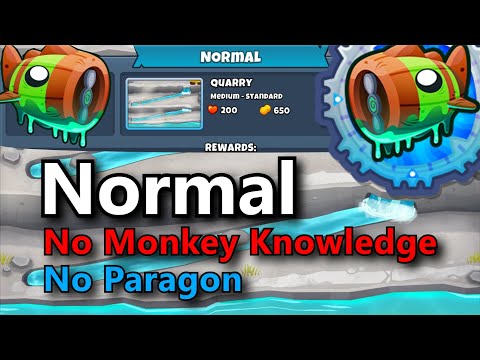 Btd6 Bloonarius Normal Tutorial No Monkey Knowledge Quarry Youtube