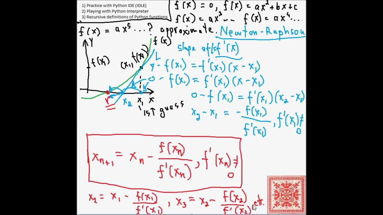 Python Newton Raphson Method Part 01 Youtube