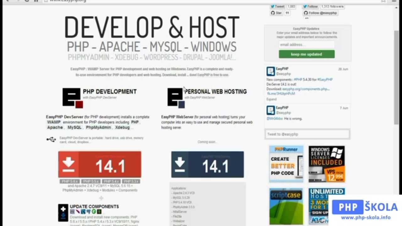 Php Tutorial Install Easyphp Youtube