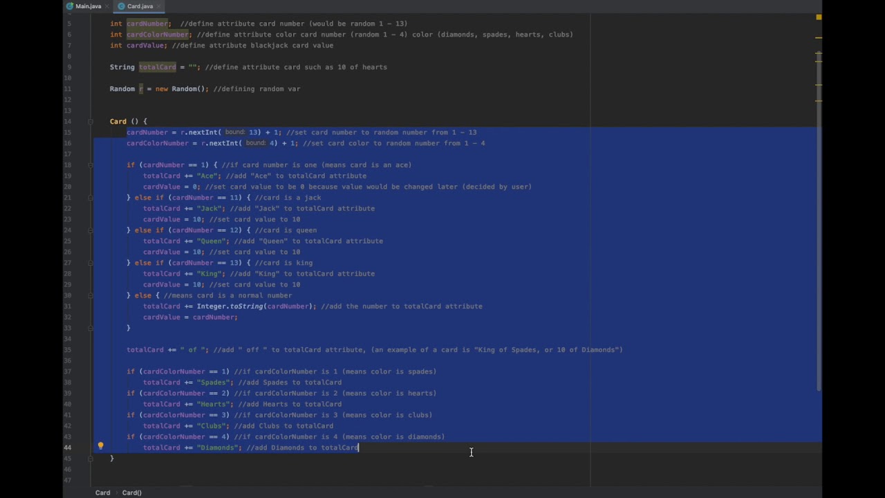 Blackjack Made With Java Youtube