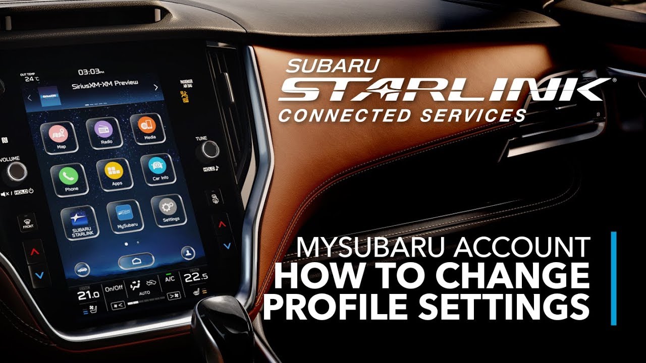 Mysubaru Account How To Change Profile Settings Youtube