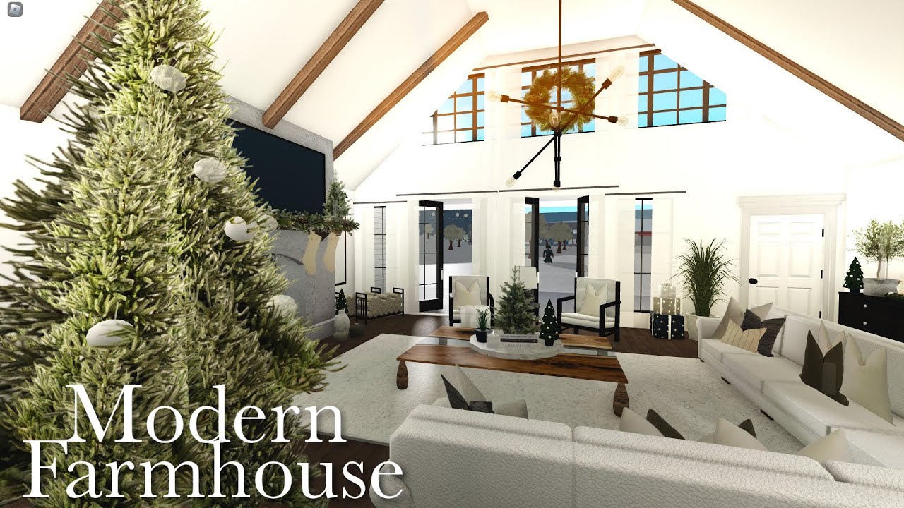 Luxury Winter House Bloxburg Speedbuild Youtube
