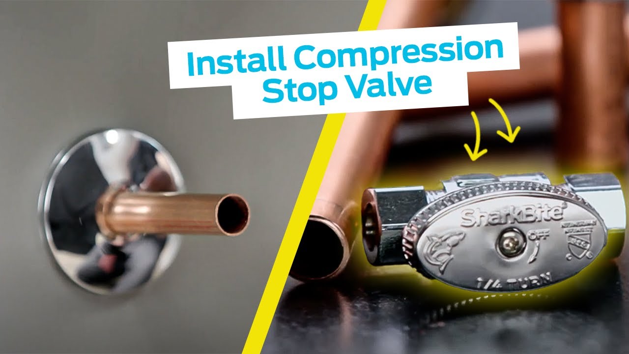 How To Install A Sharkbite Compression Stop Valve Youtube