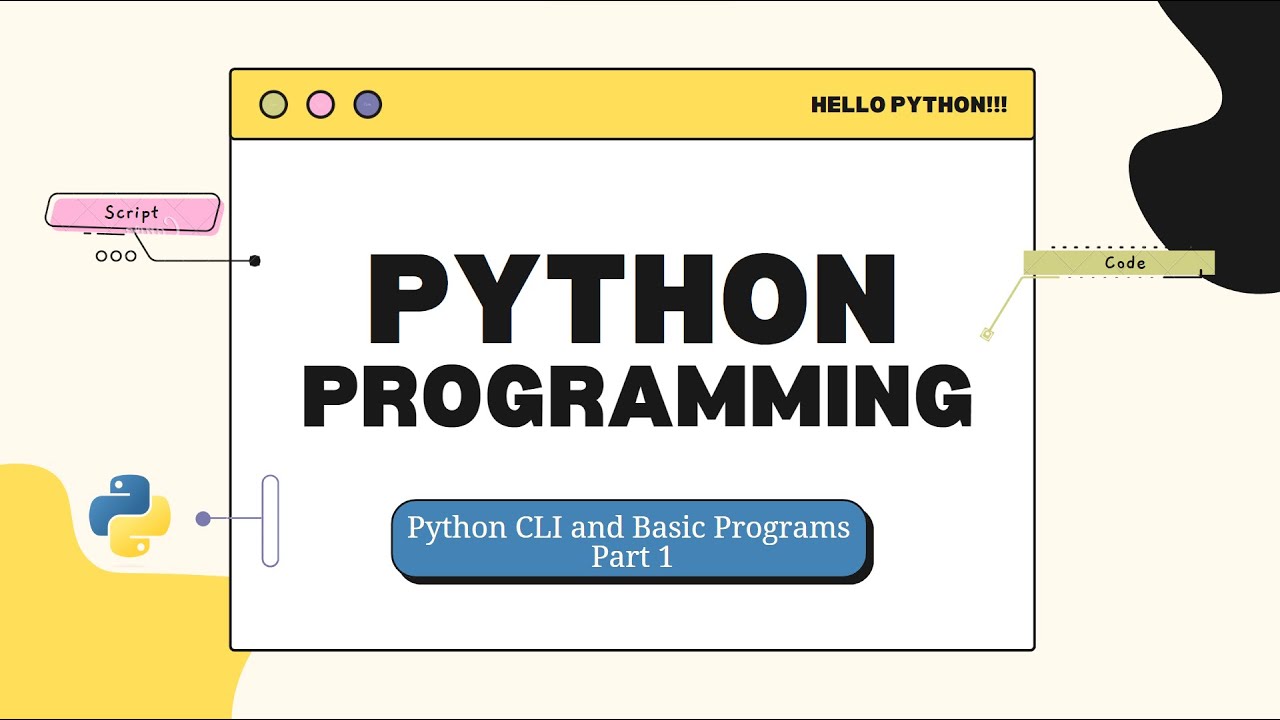 E3 Python Command Line Interface And Basic Programs Part 1 Youtube