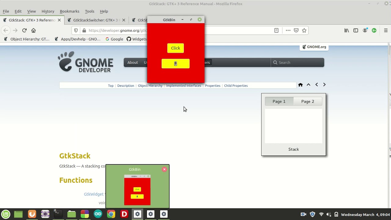 Gtk Gtkstack Part 01 Youtube
