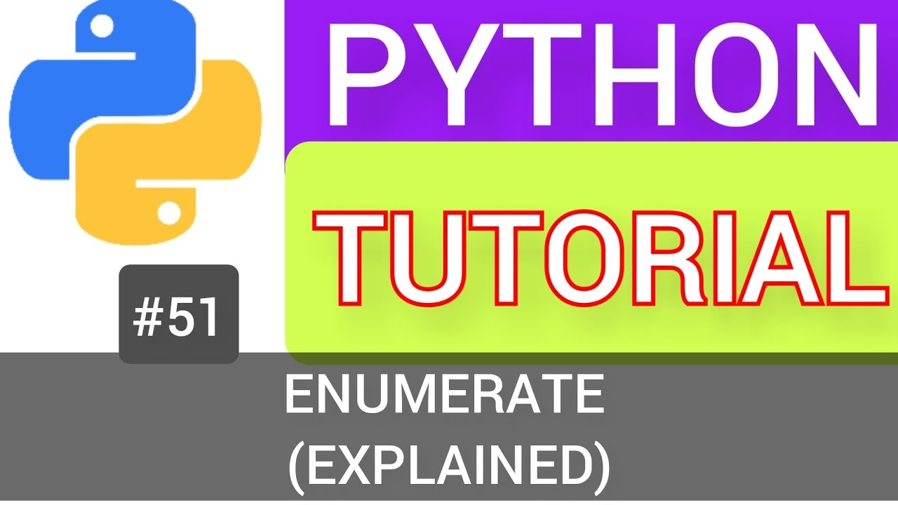Enumerate In Python Programming Language Tutorial Youtube