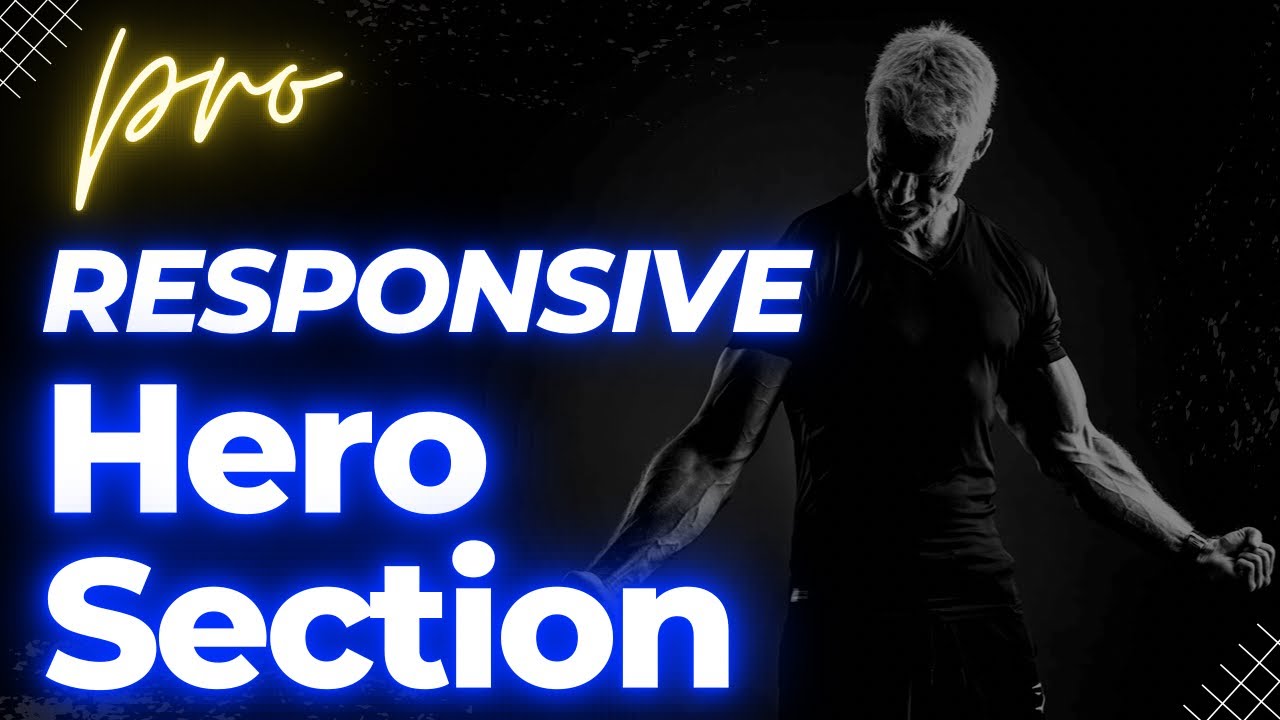 How To Make Responsive Hero Section Html Css Youtube