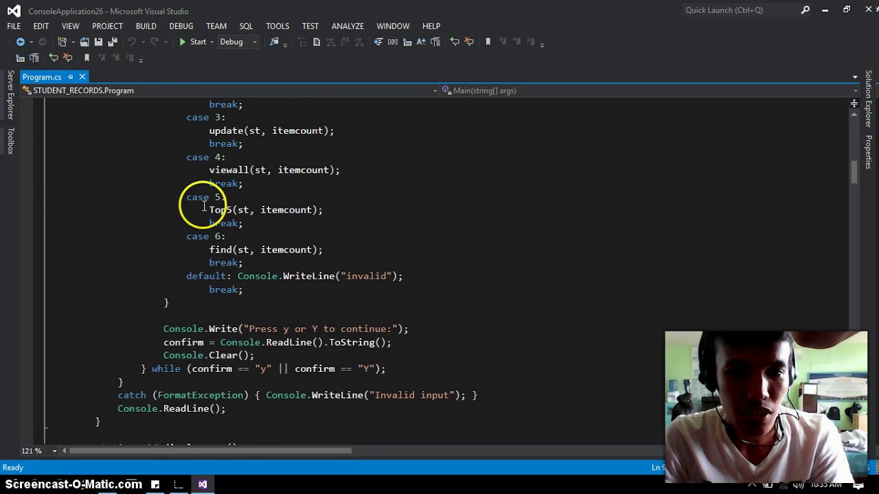 C Console Application System Youtube
