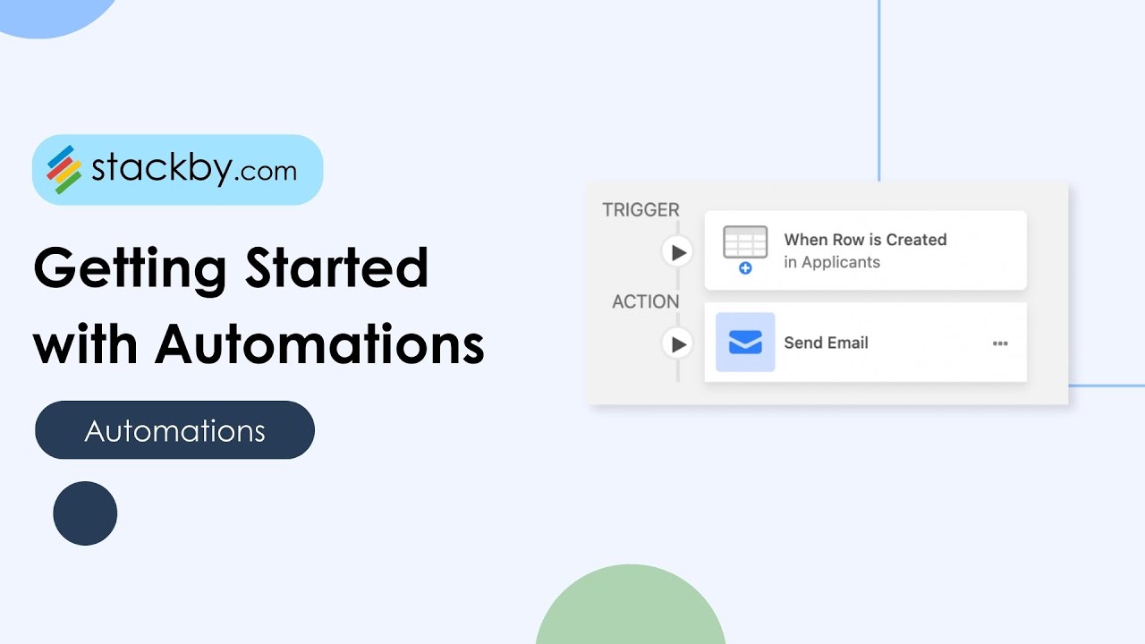 Getting Started With Stackby Automations Youtube