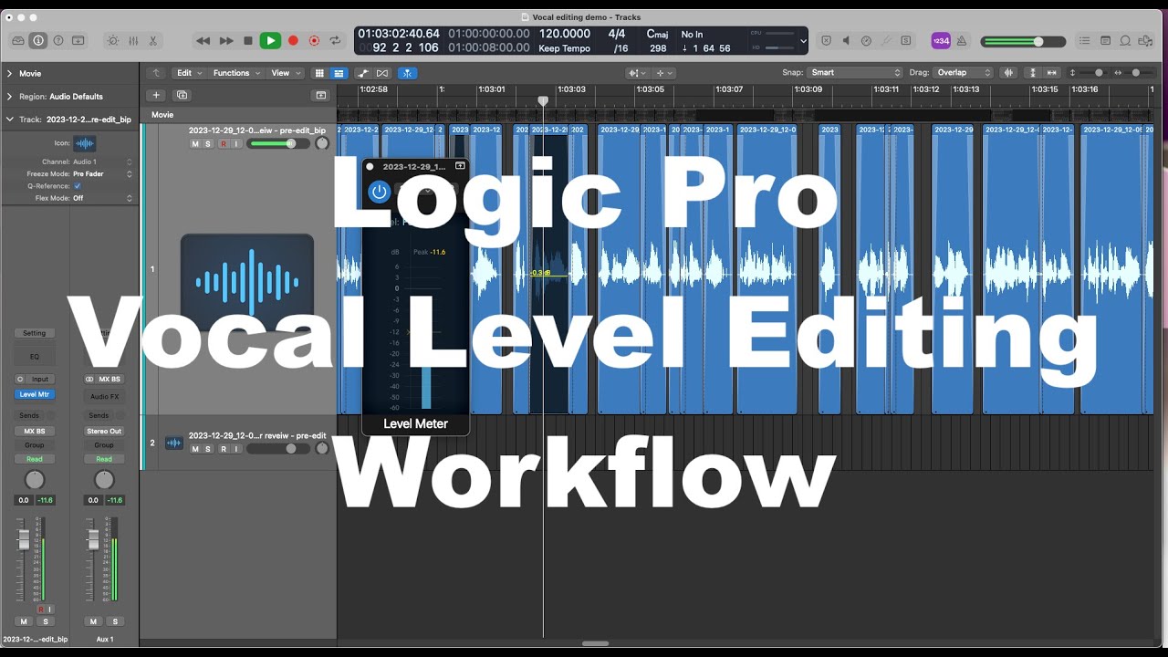 Logic Pro Vocal Level Editing Workflow Youtube
