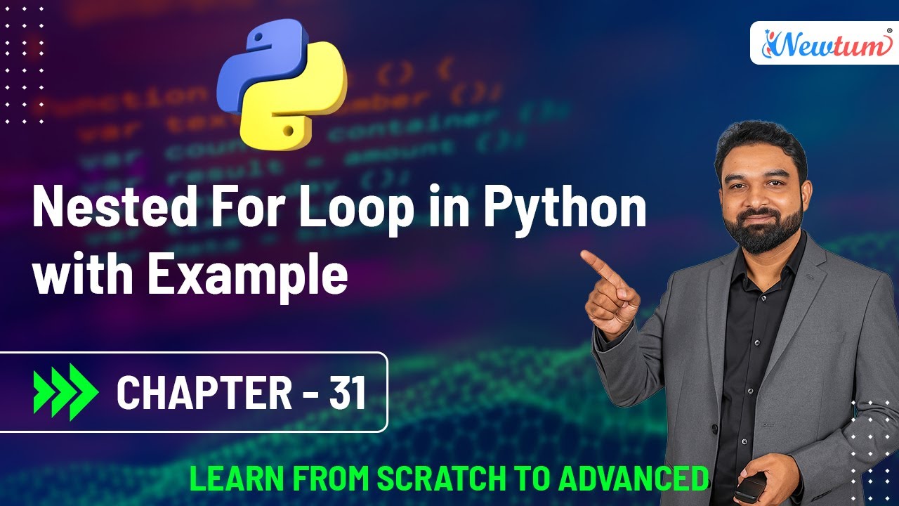 Nested For Loop In Python With Example Chapter 31 Youtube