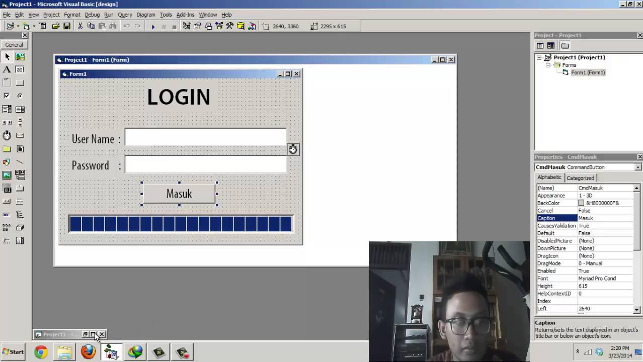 Tutorial Membuat Form Login Progress Bar Menggunakan Vb 6 0 Youtube