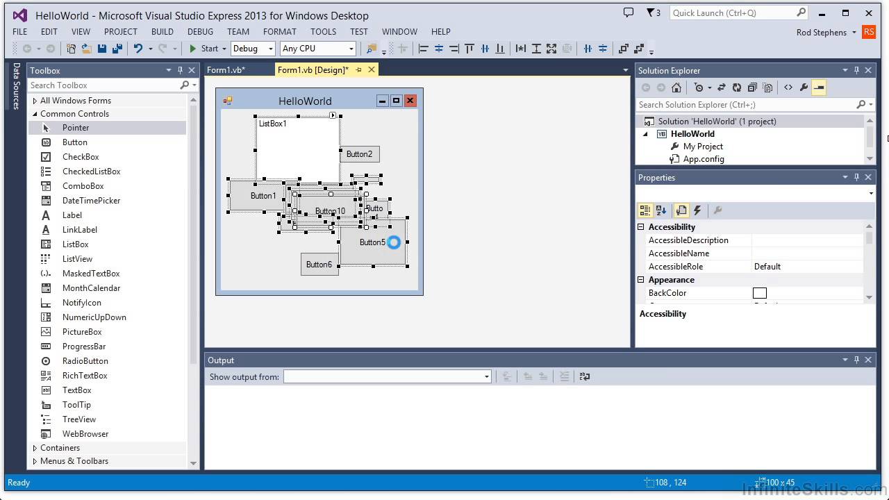 Visual Basic Net Tutorial Creating Controls Youtube