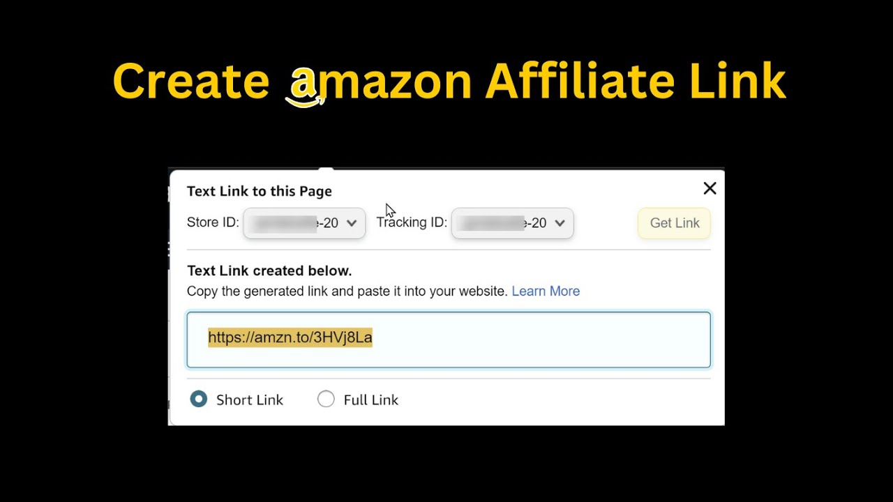 2 Easy Ways To Create An Amazon Affiliate Link Step By Step Youtube