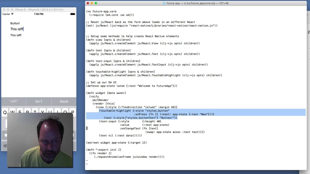 Button With Clojurescript React Native Youtube