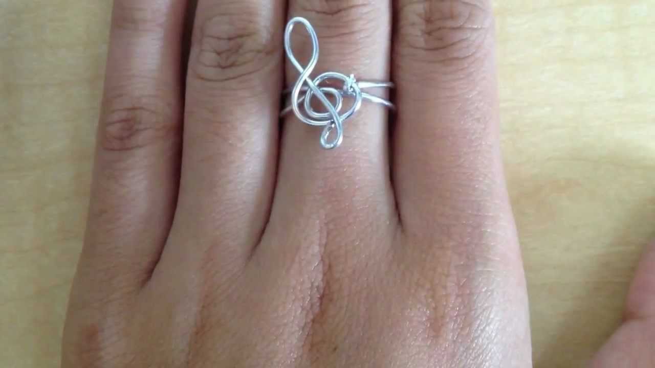 Diy Treble Clef Ring Youtube