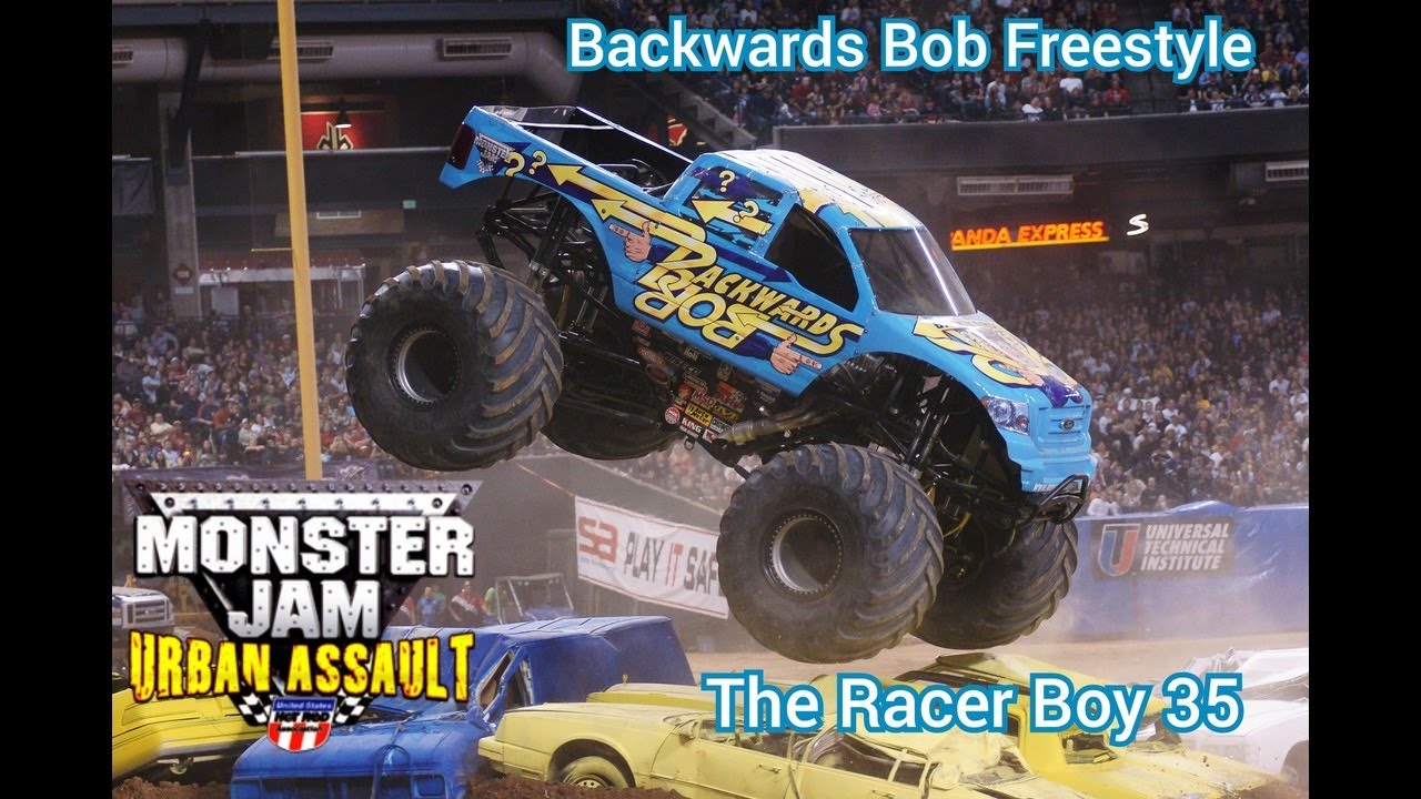 Monster Jam Urban Assault Backwards Bob Freestyle 4k 60fps Youtube