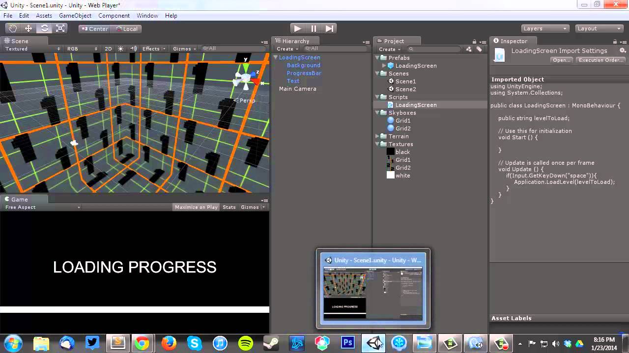 Scripting A Loading Screen In Unity Youtube