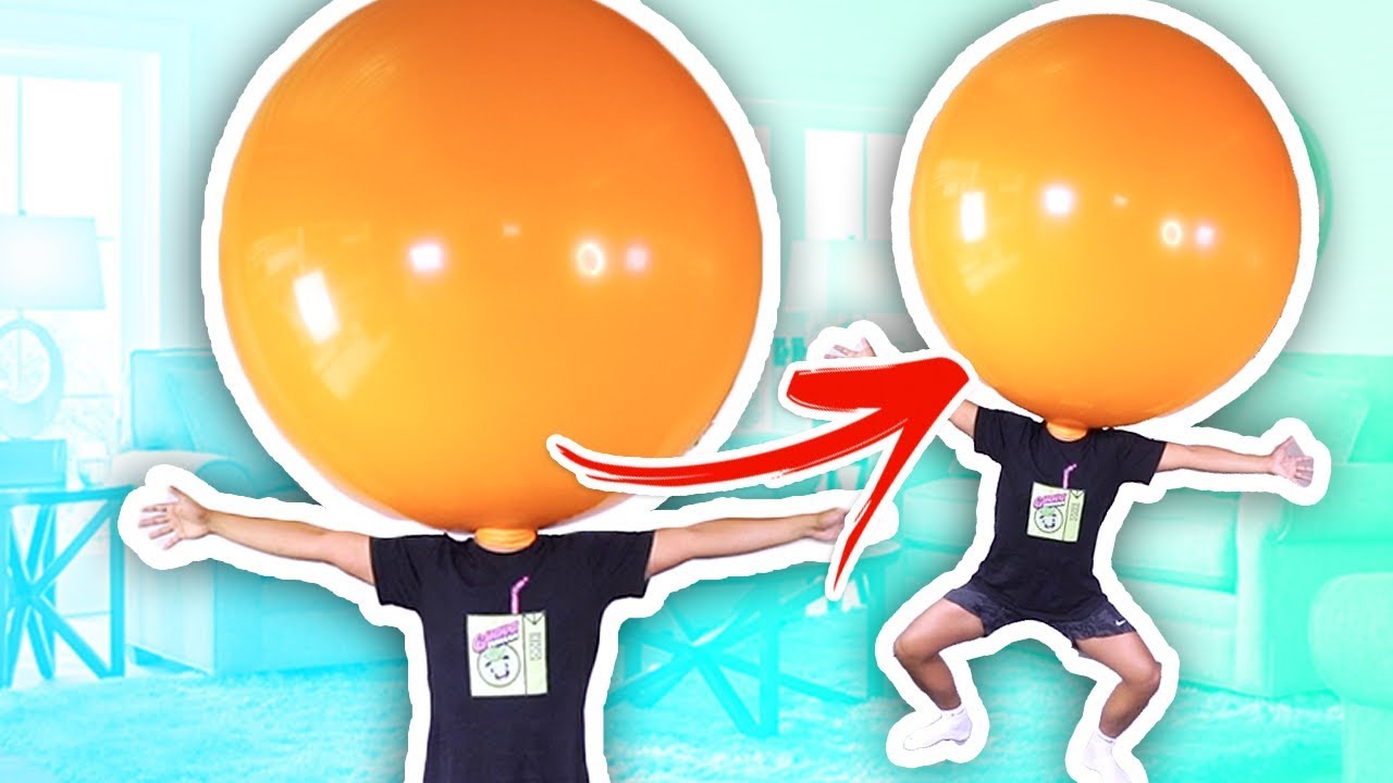 Super Giant Balloon Challenge Stuck Inside Youtube