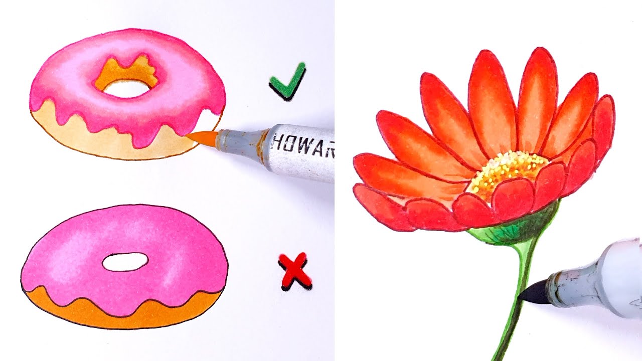 How To Draw Easy 3d Flower Art Tips Youtube
