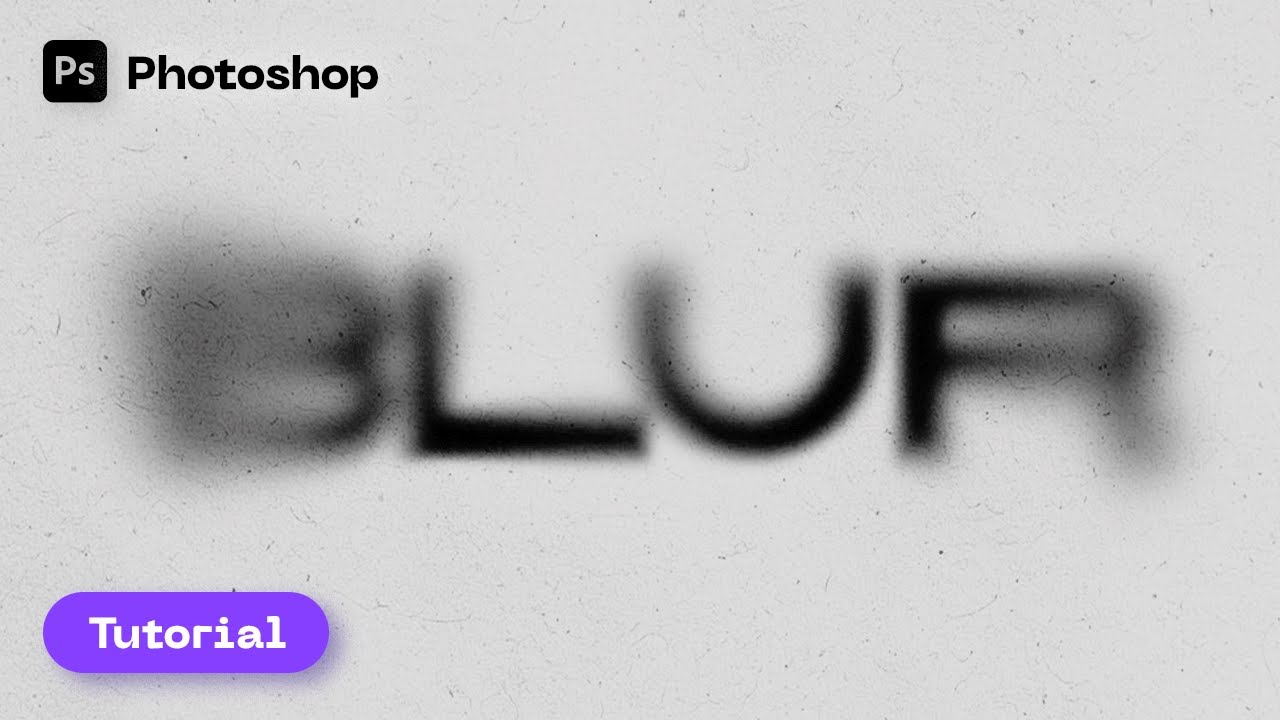 How To Make A Text Blur Effect In Photoshop Tutorial Youtube