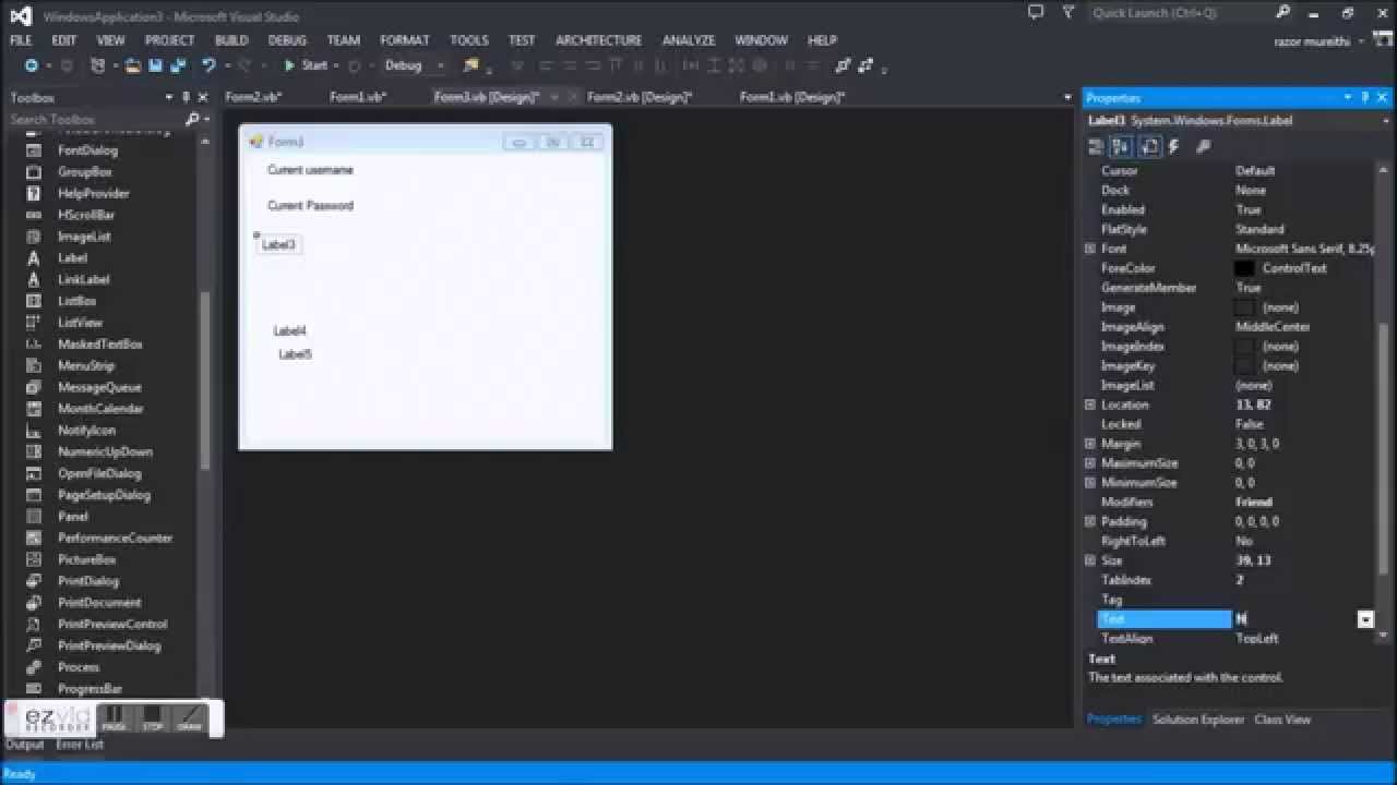 Save And Change Username And Password In Visual Basic 2013 Youtube
