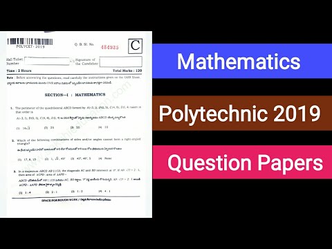 Polytechnic Previous Year Question Papers Mathematics Youtube
