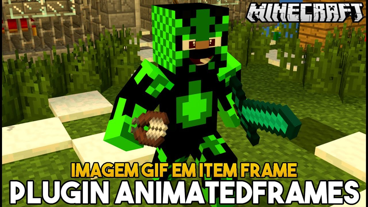 Minecraft Plugin Tutorial Animatedframes Imagem Gif Em Item Frame