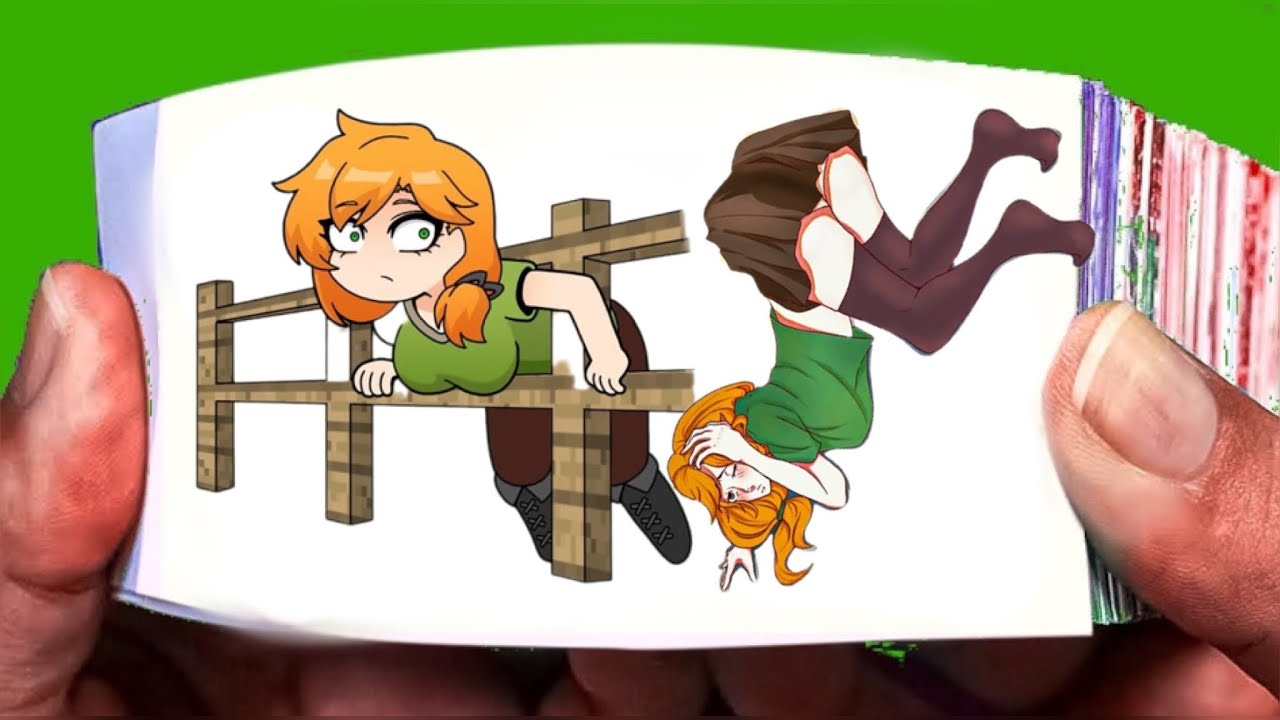 Steve Help I M In The Fence Stuck Minecraft Anime Flipbook