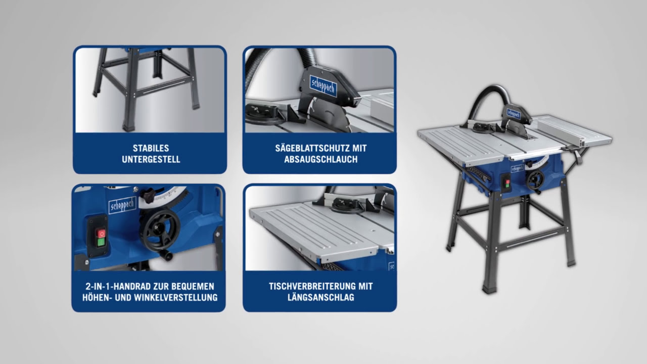 Scheppach Tischkreissäge Hs100s De Youtube
