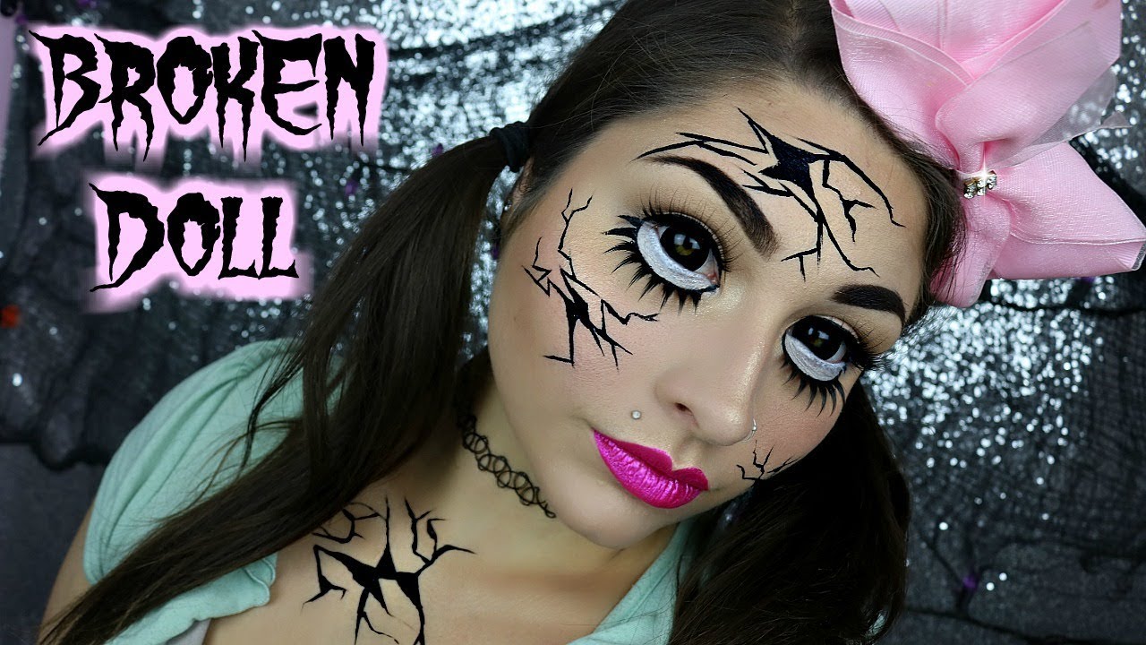 Cracked Doll Halloween Makeup Tutorial Beautybyjosiek Broken Doll