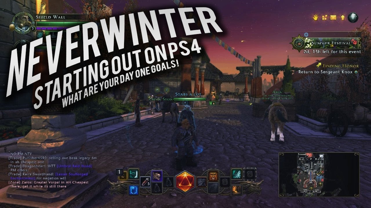 Neverwinter Starting Out On Ps4 What Are Your Day One Goals Youtube