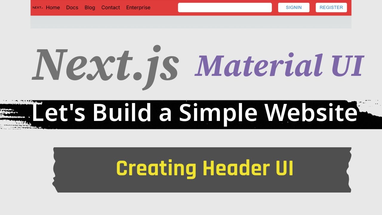 Simple Website Using Next Js Material Ui Creating The Header Menu