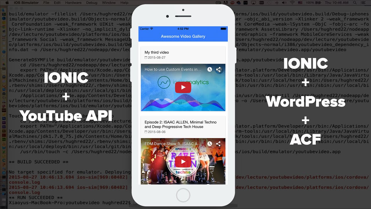Build Hybrid App For Your Youtube Channel Or Wordpress Site With Ionic