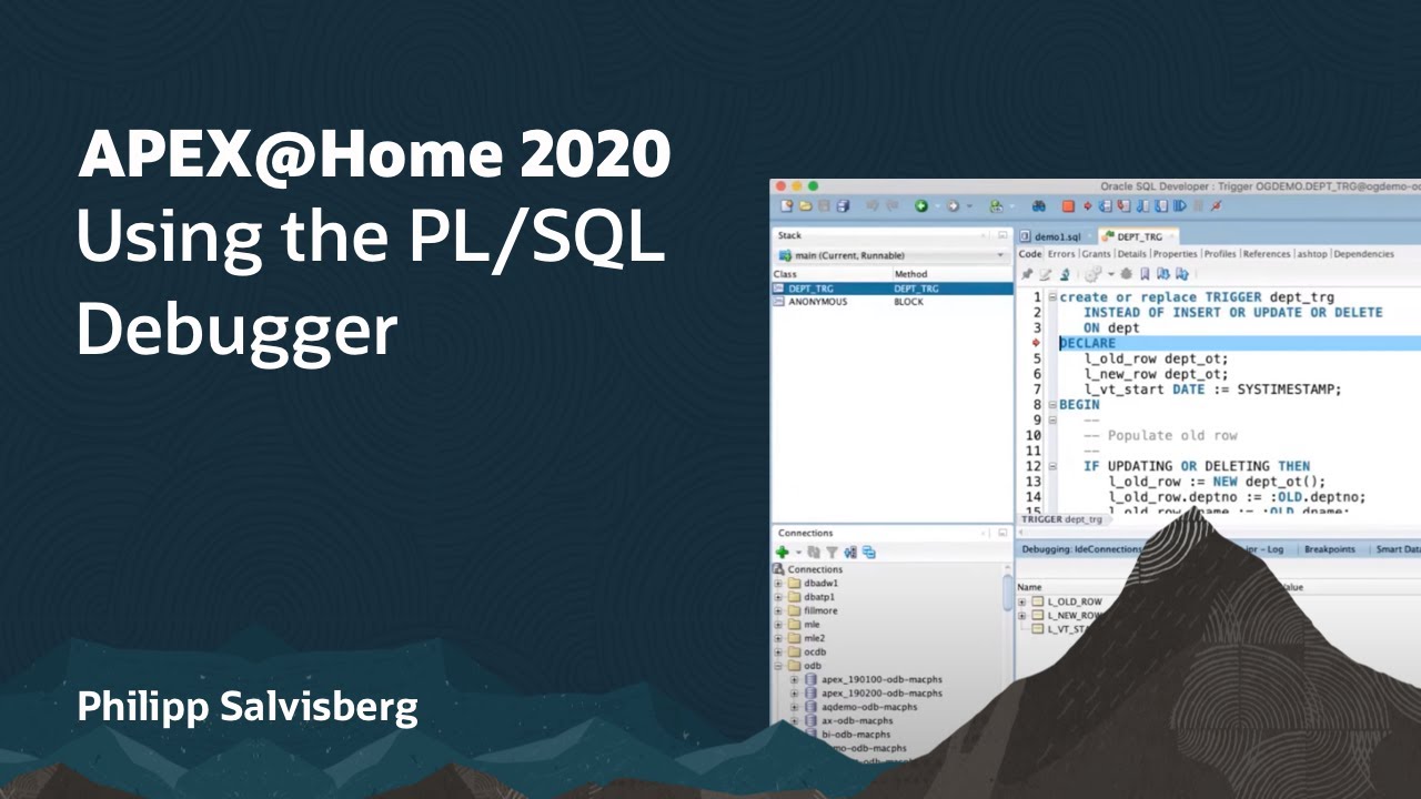 Using The Pl Sql Debugger Philipp Salvisberg Youtube