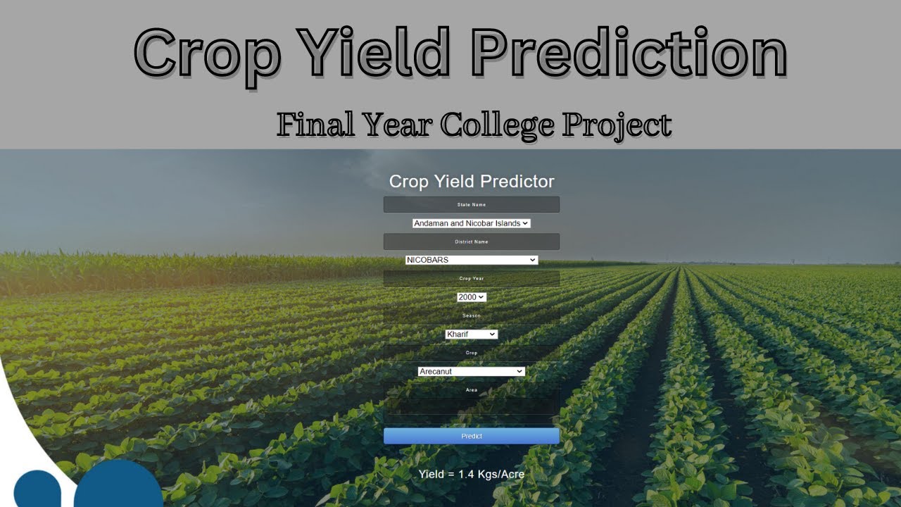 Crop Yield Prediction Based On Indian Agriculture Using Machine