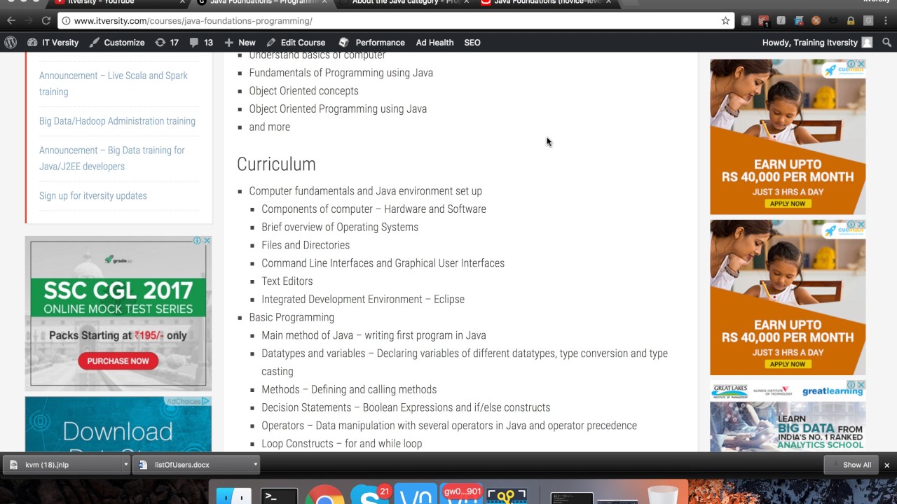 Java Foundations Course Youtube